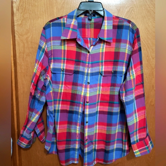 Chaps | Tops | Ladies Chaps Flannel Shirt | Poshmark